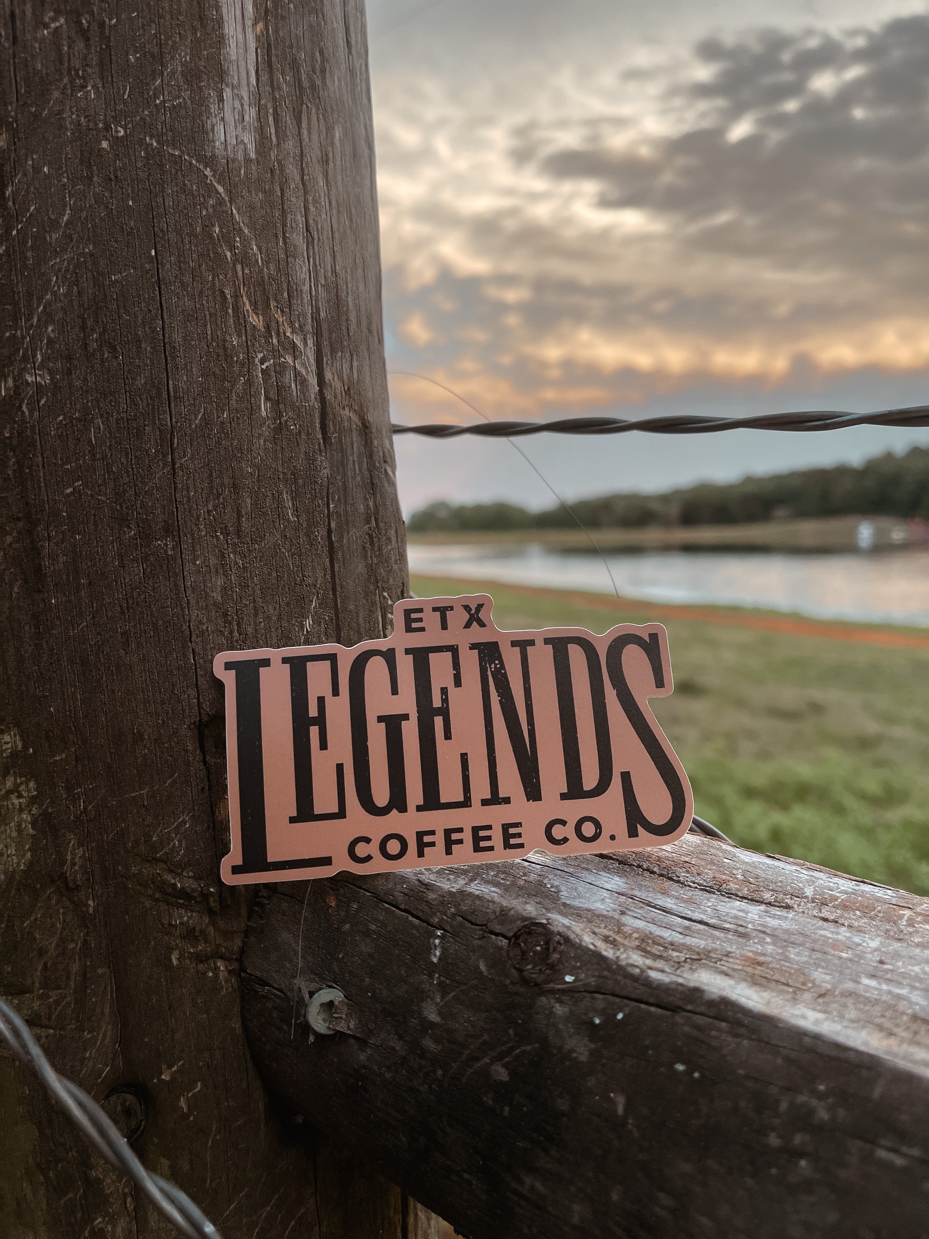 ETX Legends Logo Sticker - Caramel – ETX Legends Coffee Co.