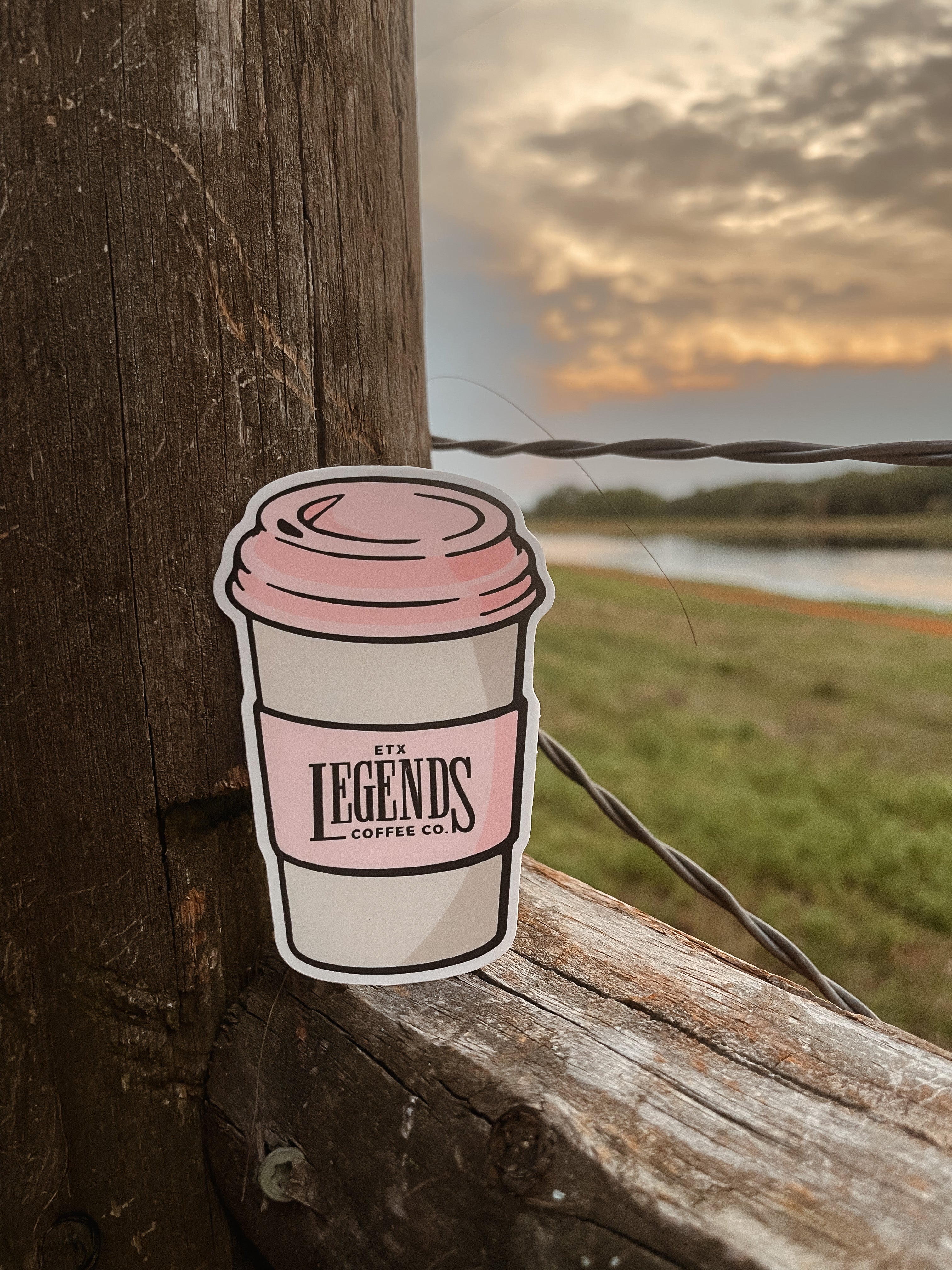 Pink Coffee Sticker – ETX Legends Coffee Co.